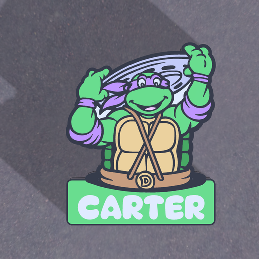 STL file LIGHT BOX NINJA TURTLE NAME CARTER 📦 (3MF)・Model to download ...