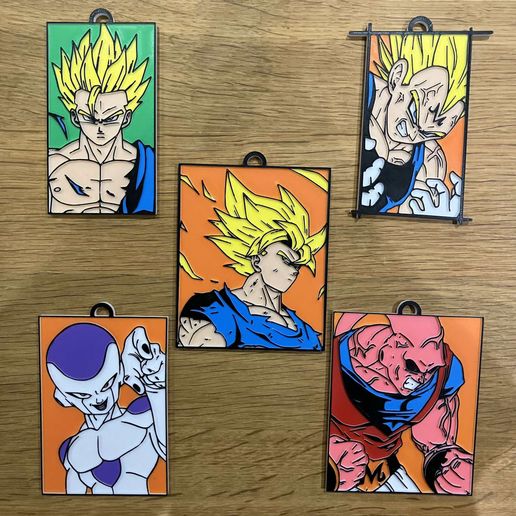 STL file Set of 5 DBZ Ornaments #3 🎬 (3MF)・3D print object to download ...