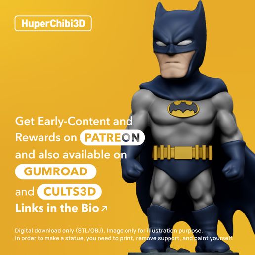 🧸 huperchibi - Batman animated series・ STL File for ・Cults