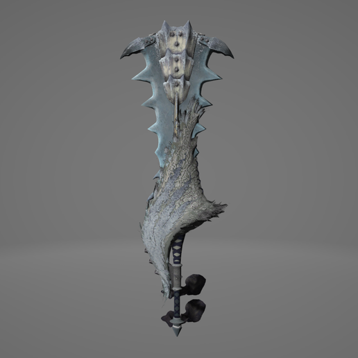 👹 MONSTER HUNTER WORLD BARIOTH FROSTFANG GREAT SWORD・ STL File for 3D ...