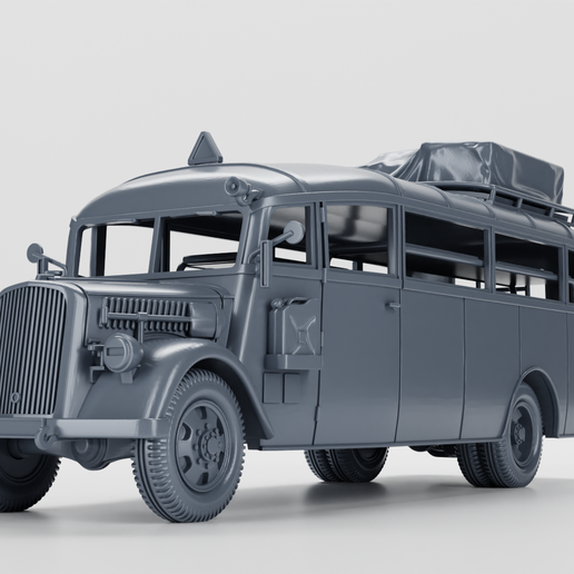 🚑 Opel Blitz Ambulance Bus (3.6S Omnibus) (Germany, WW2)・ 3D File for ...