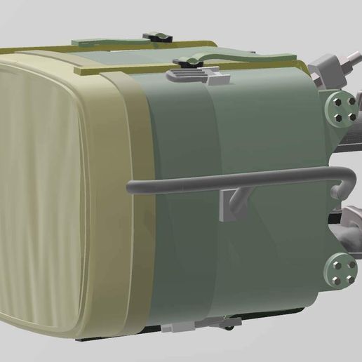 🪖 1/35 AN/VSS-1 searchlight and mounting parts (combined and separate ...