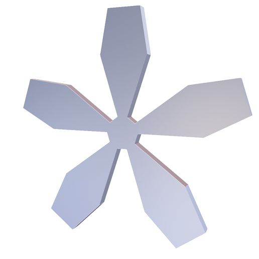 ⚙️ Six-Blade Mechanical Rotor Fan・ STL File for 3D printing・Cults