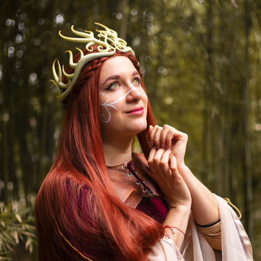 🧝 Medieval Elven Crown for Cosplay and Larp・ STL File for 3D printing・Cults