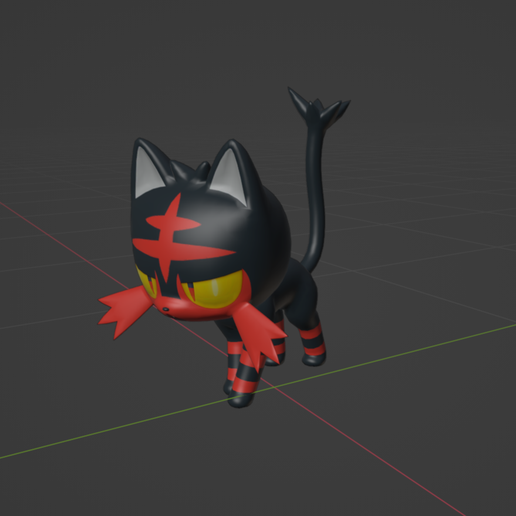 🐉 Litten pokemon 3D print model・ STL File for ・Cults