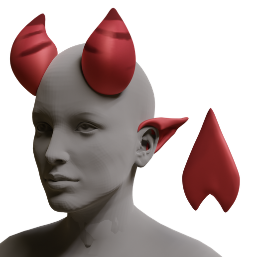 STL file meru the succubus cosplay horn 📯 ・3D printing idea to download ...
