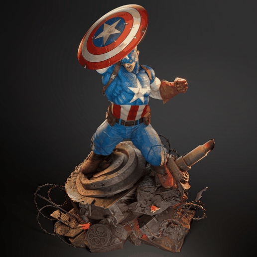 🦸 Captain America・ STL File for 3D printing・Cults