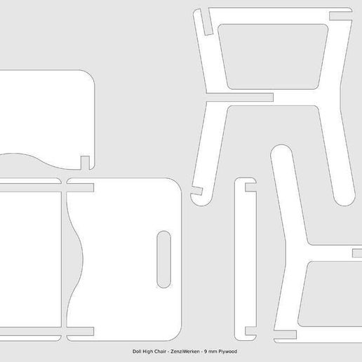 🪑 Doll High Chair [obsolete]・Free STL File for 3D printing and CNC ...