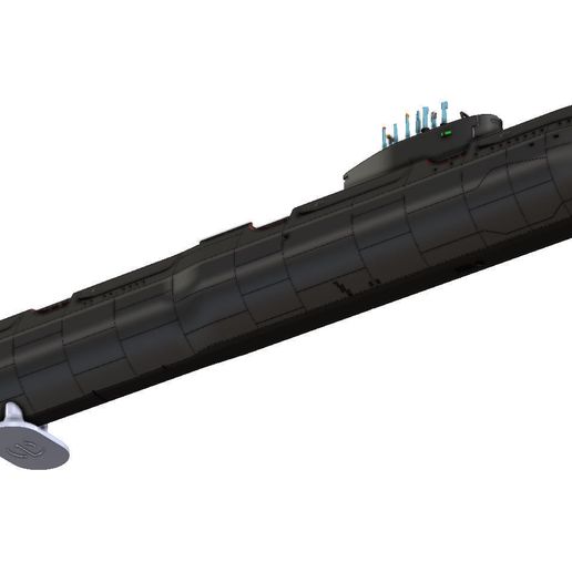 🧸 Soviet Echo Class Submarine – Detailed 3D Printable 1.4m Model with ...