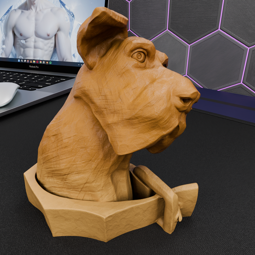 Free STL file Stylized Dog - Hand-Carved Texture 🐕 ・3D printable model ...