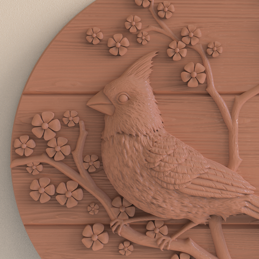 📁 3D Model STL file Cardinal Bird Panel・ STL File for 3D printing and ...