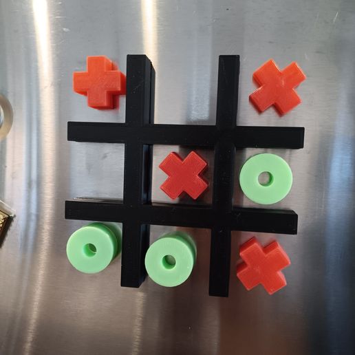 🧲 Tic Tac Toe magnet set - FREE・Free STL File for 3D printing・Cults