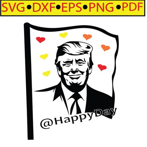Fichier 3D donald Trump and american flag face svg,dxf,eps,png,pdf 🌐 ...