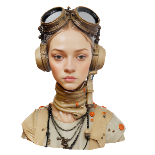 👤 Busto retrato de aviador steampunk・Archivo STL para Impresión 3D・Cults