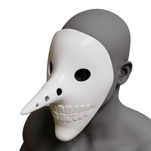 🎭 Menos Grande Bleach Mask・ STL File for 3D printing・Cults