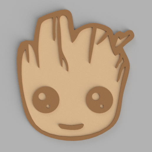Free STL file baby groot head frame Wall 👶 ・3D print design to download ...