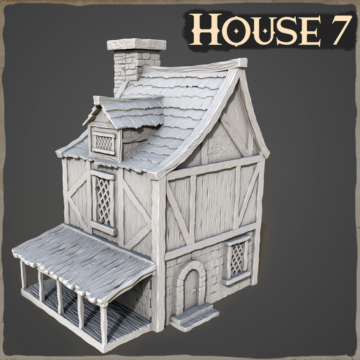 🏠 Medieval house・ 3D File for 3D printing・Cults