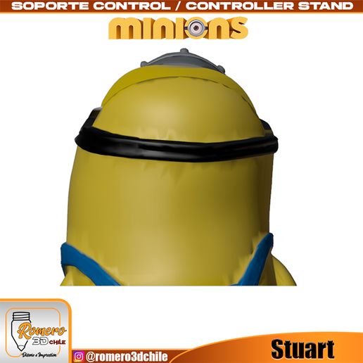 🎛️ Soporte Control Stuart / Minions・Archivo STL para Impresión 3D・Cults