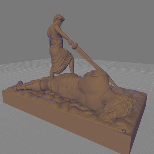 🏺 David and Goliath - 3D Printable STL Sculpture 🏺・ STL File for 3D ...