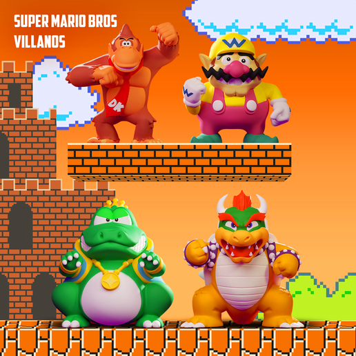 🐢 Super Mario - Villains・ STL File for ・Cults