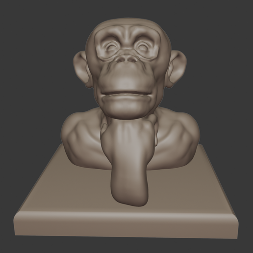 thinking ape face