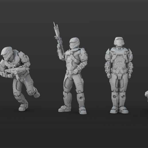😇 Halo Spartan IV Figure Set 01・ 3D File for ・Cults