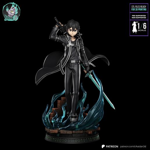 🗡️ Kirito SWORD ART ONLINE - STL ready for 3D Printing・ 3D File for 3D ...