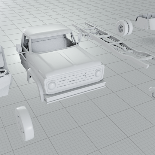 🚙 FORD F600 PICKUP 1979 TRUCK MODEL・ STL File for 3D printing・Cults