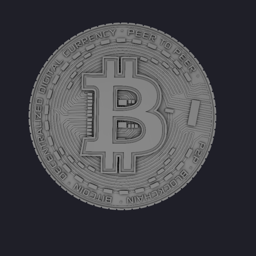 🖨️ Bitcoin 3D MODEL・ 3D File for 3D printing・Cults