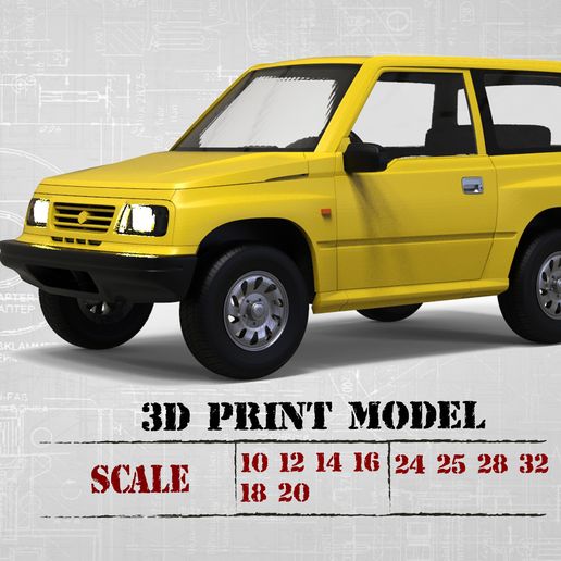 🚗 Printable body car Geo Tracker Sidekick Santana Vitara・ 3D File for ...