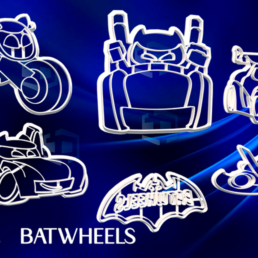🍪 BATWHEELS COOKIE CUTTER・ STL File for 3D printing・Cults