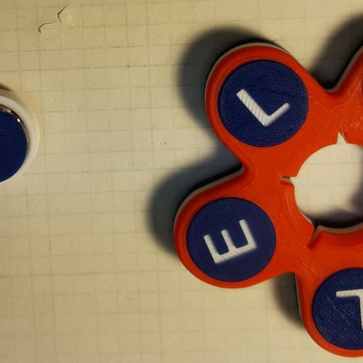 Free 3D file 5 Arm Spinner with custom lettering 💪 ・Design to download ...