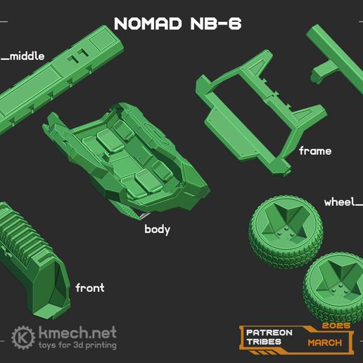 🏎️ NOMAD vehicle・ 3D File for 3D printing・Cults