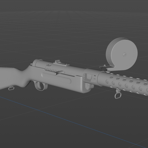 OBJ file German MP18 submachine gun-1 digital model material 🗺️ ・3D ...