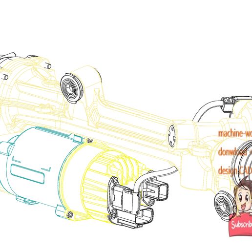 🚗 car steering mechanism-industrial 3D model・ 3D File for ・Cults