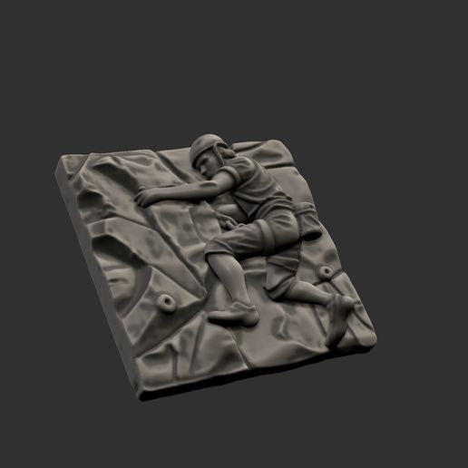 🗿 Wall-mounted climber sculpture version 2・ 3D File for 3D printing・Cults