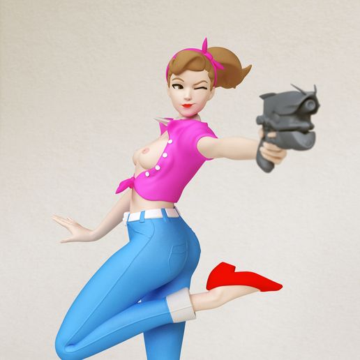 🧷 D.VA Overatch Pin Up - STL・ STL File for ・Cults