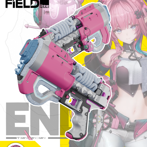 🔫 Arknights Endfield Yvonne's Artzy Tyrannical Gun + Keychain・ STL File ...