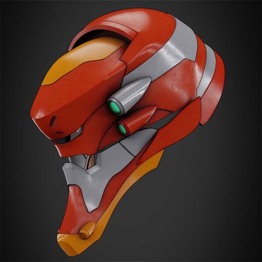 🪖 Evangelion EVA-02 Helmet for Cosplay・ STL File for 3D printing・Cults