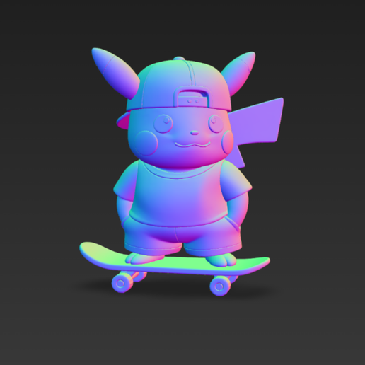 🛹 Skater Pikachu - STL File・ STL File for 3D printing・Cults