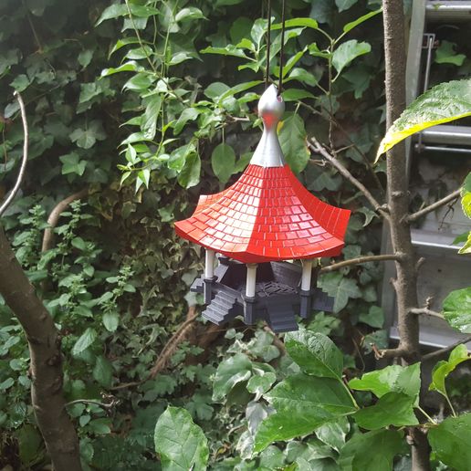 🐦 Mini Bird Temple Bird Feeder・ STL File for ・Cults