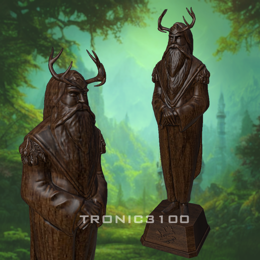 🦸 D&D Statue of Silvanus・ STL File for 3D printing・Cults