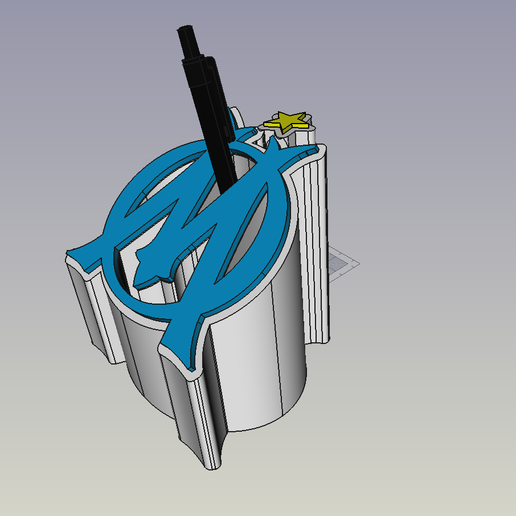 STL file Pencil cup - Olympique de Marseille ️ ・3D printer design to download・Cults