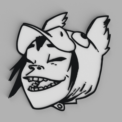 stencil gorillaz logo