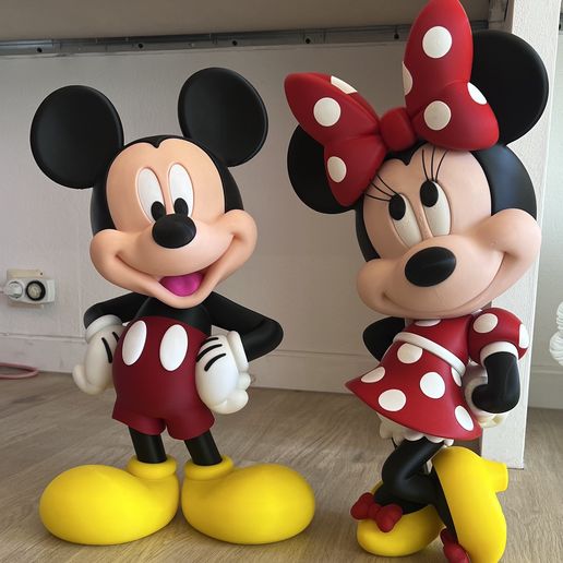 🐁 Mickey and Minnie Mouse Couple Bundle・ 3D File for 3D printing・Cults