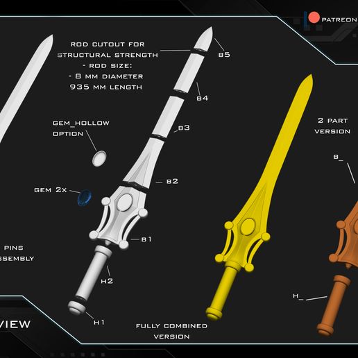 🗡️ She-Ra sword・ 3D File for 3D printing・Cults