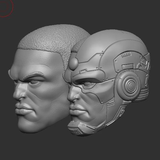 🦸 Cyborg Headsculpt for Action Figures・ STL File for 3D printing・Cults