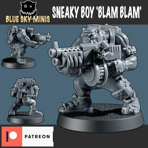 👦 Sneaky Boy "Blam Blam'・ 3D File for ・Cults