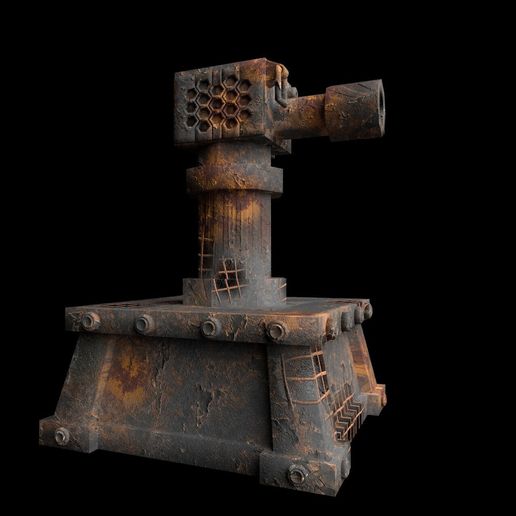 ⚙️ Post-Apocalyptic Turret Tower – High Detail ZBrush Sculpt (SLA Ready ...