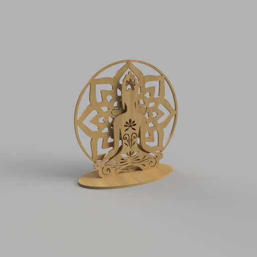 🛁 Buda con mandala・Archivo STL para Impresión 3D・Cults